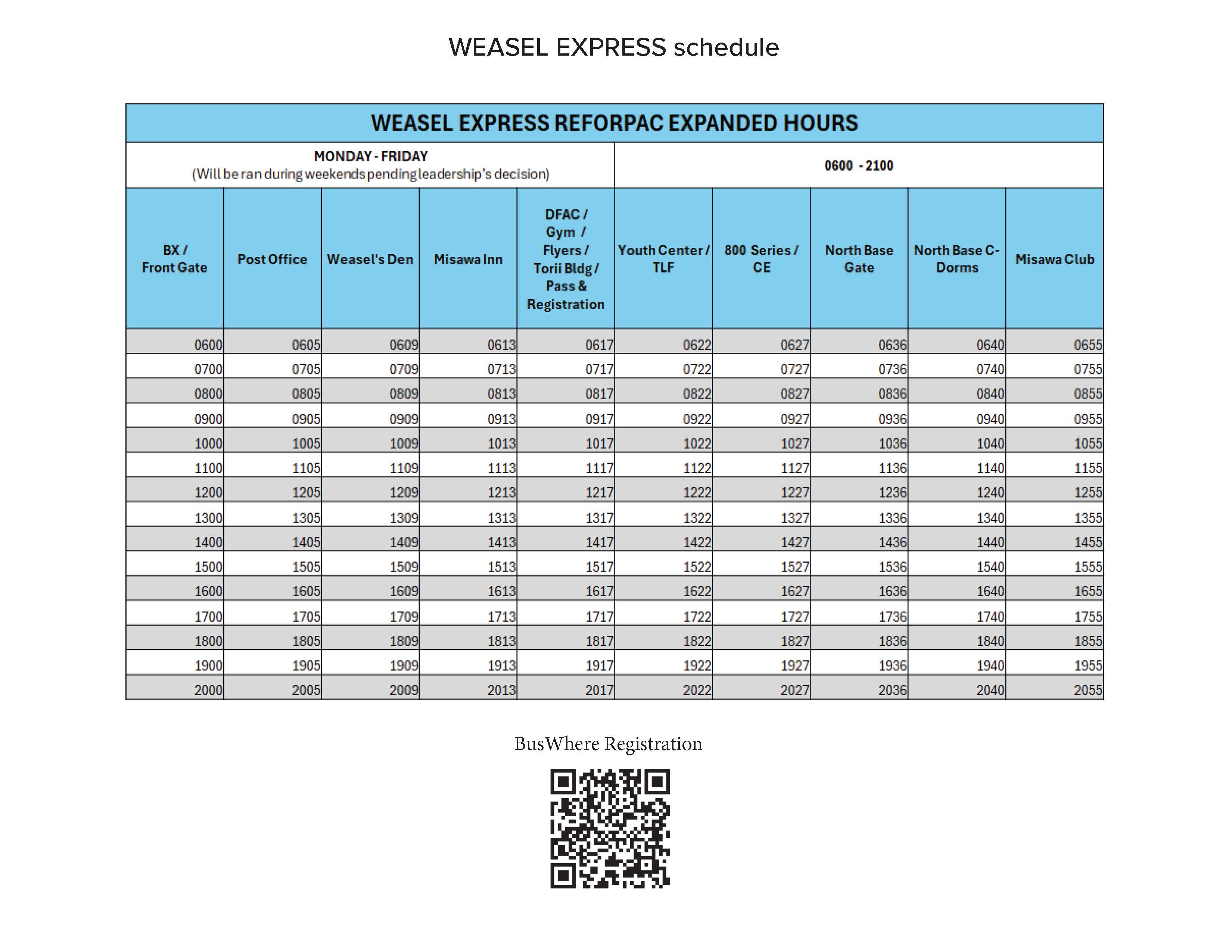 Misawa Air Base > Weasel Express